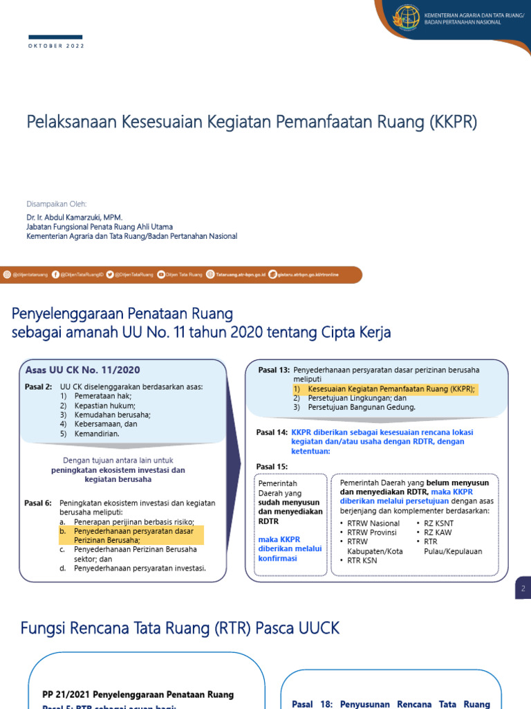 Contoh KKPR dalam Penataan Ruang | PDF