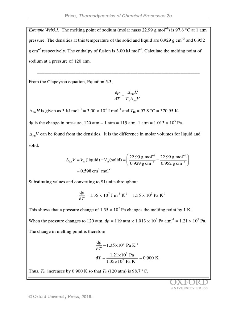 Price2e Examples ch05 | PDF | Physical Chemistry | Thermodynamics
