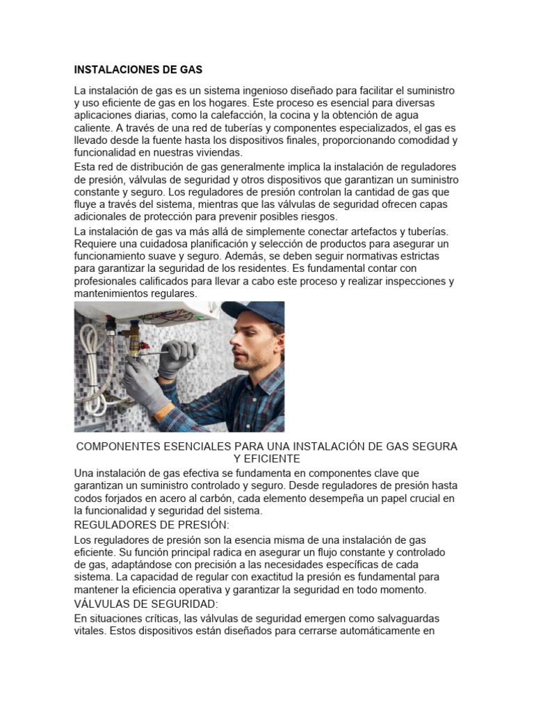 Instalaciones de Gas | PDF | Gases | Acero