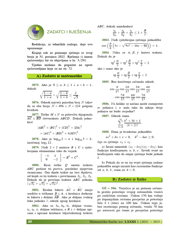 5-Zadaci I Rjesenja | PDF