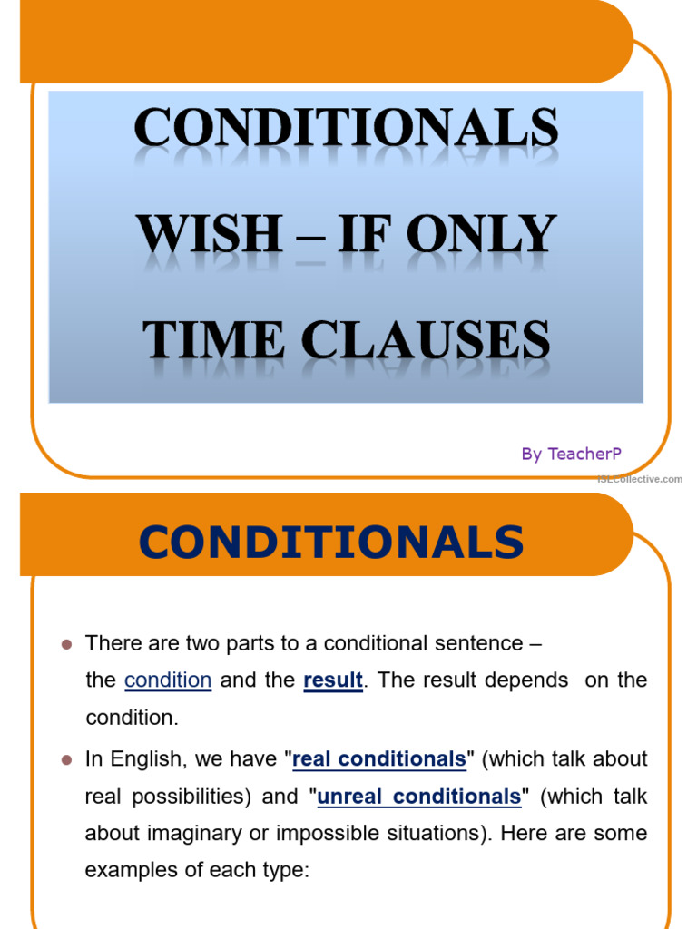 Conditional Sentences | PDF | Subject (Grammar) | Languages