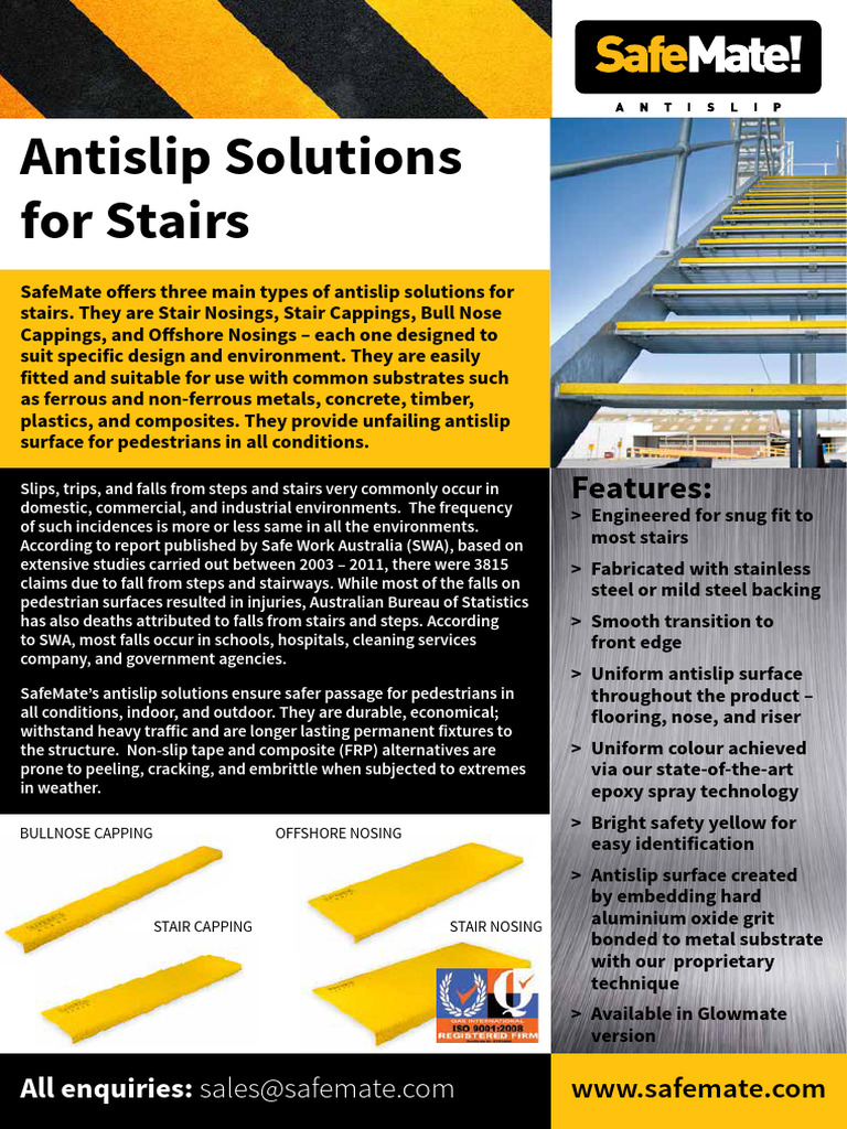 SafeMate Antislip Stair Solutions | PDF | Screw | Stairs