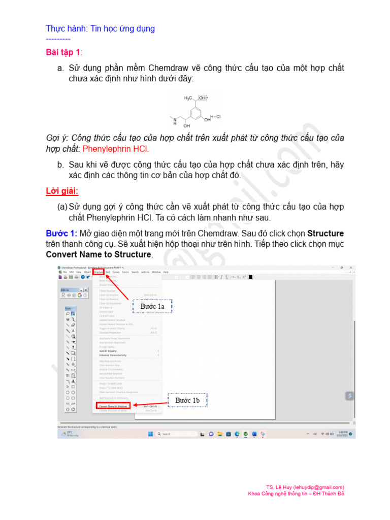 ThucHanh ChemDraw | PDF