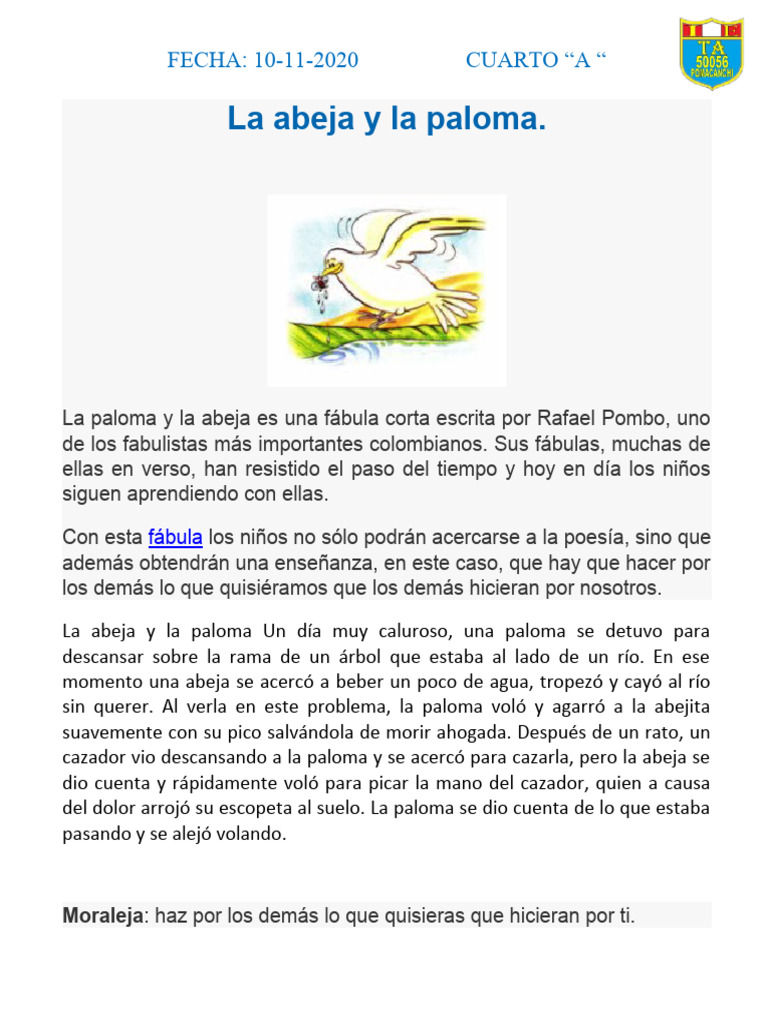 La Abeja y La Paloma 10 - 11 - 2020 | PDF | Poesía