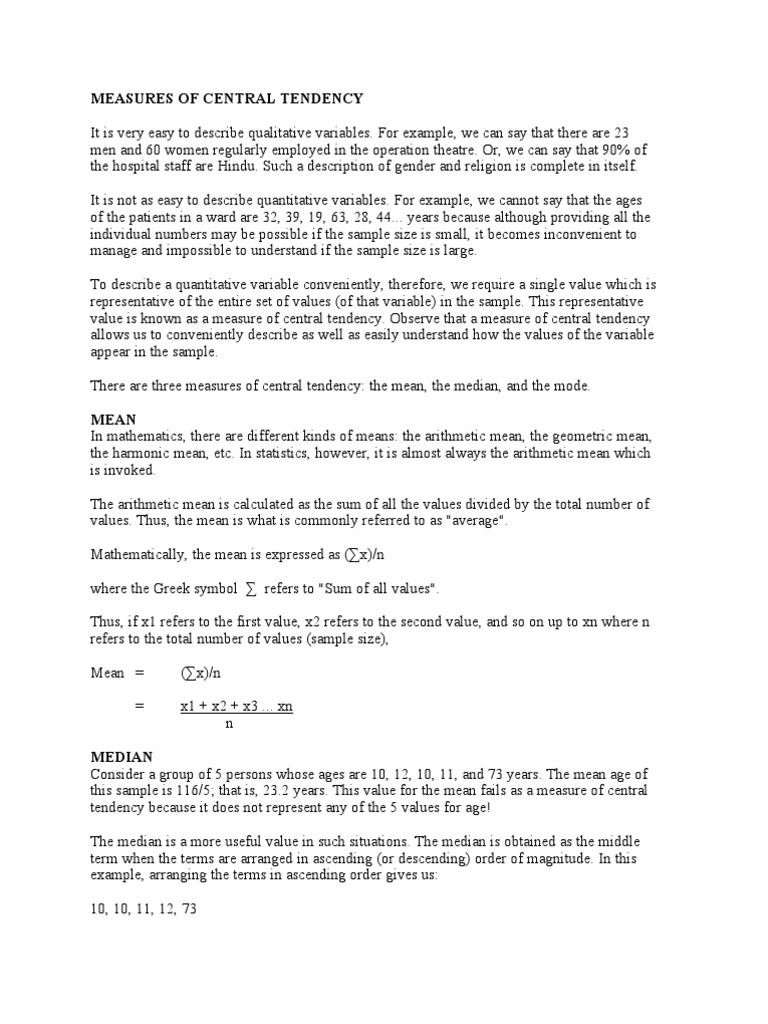 Mean | PDF | Arithmetic Mean | Median