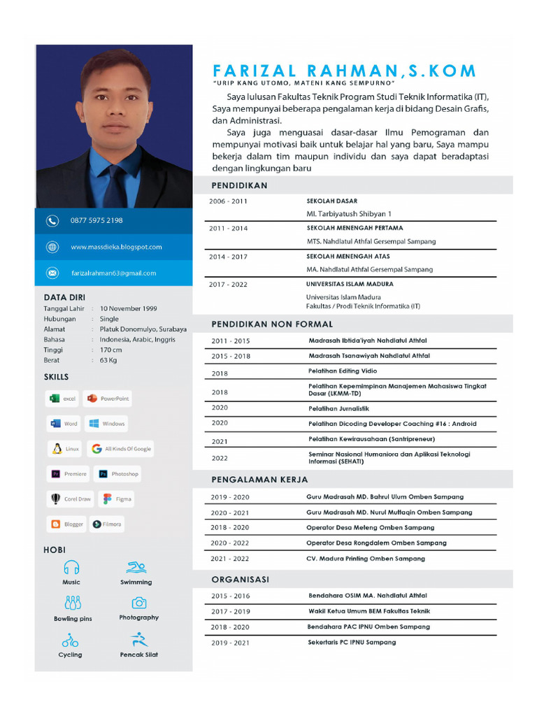 CV-Farizal Rahman 101423 | PDF