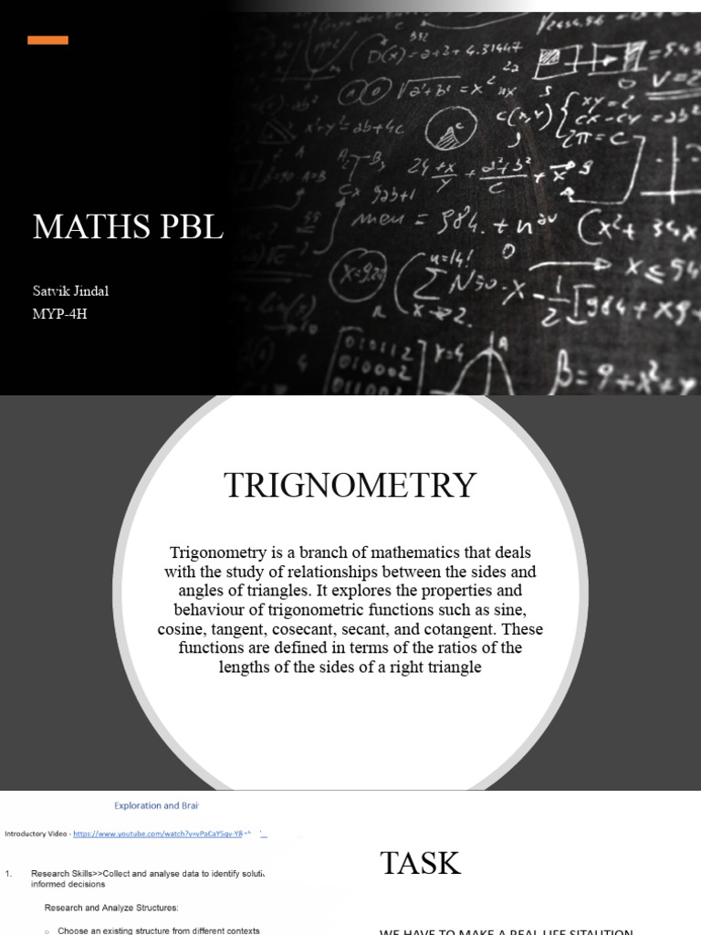 MATHS PBL Satvik Jindal | PDF | Trigonometric Functions | Trigonometry