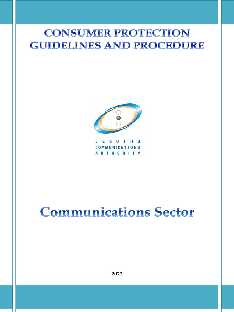 LCA Consumer Protection Guidelines and Procedure in The Communications ...