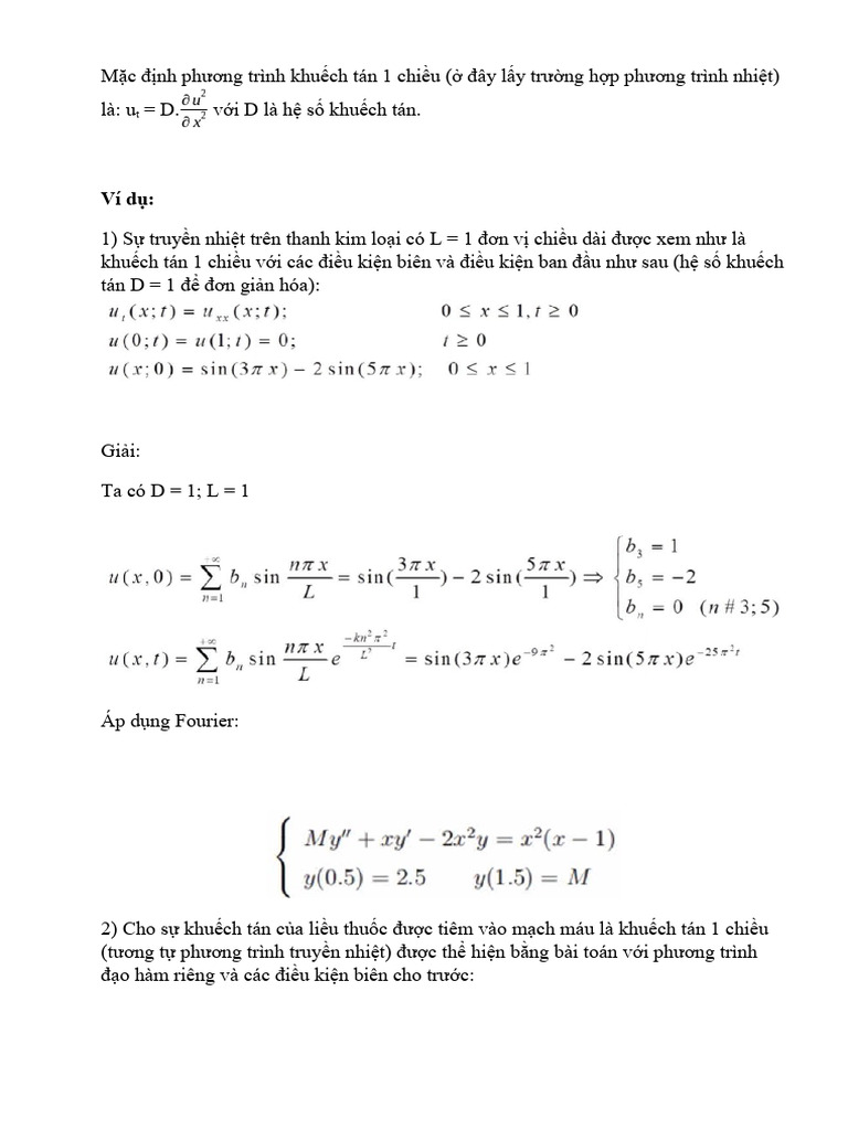 1D Diffusion - VD Và NG D NG | PDF