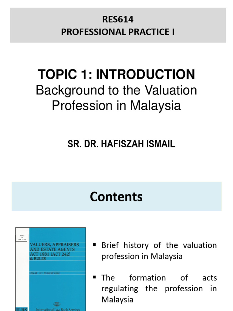 TOPIC 1 (HI) - Introduction | PDF | Real Estate Appraisal | Property