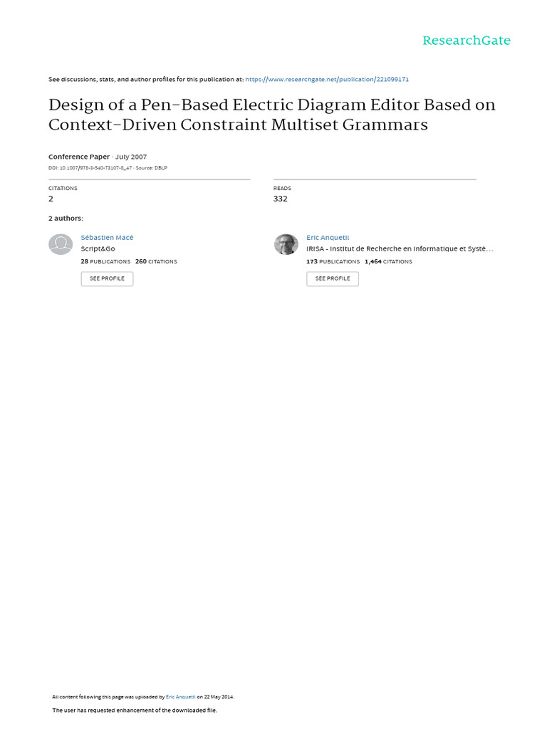 Design of A Pen-Based Electric Diagram Editor Base | PDF | Usability ...