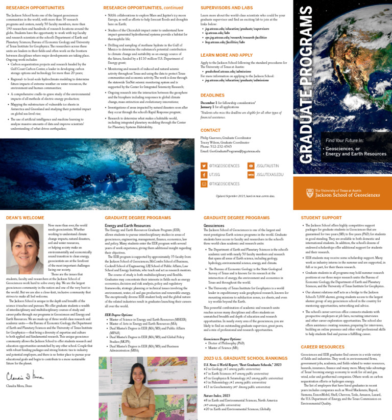 Grad Brochure 2023 | PDF | Earth Sciences | Natural Environment