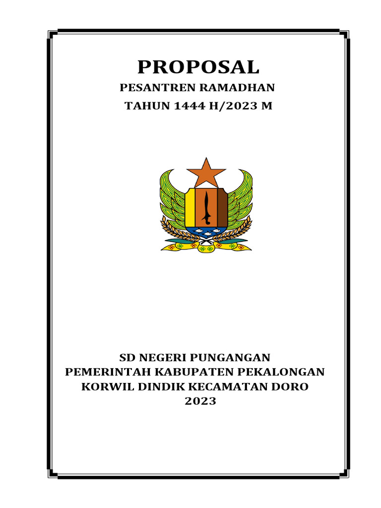 Proposal Pesantren Ramadhan SDN 02 Sawangan 2023 | PDF