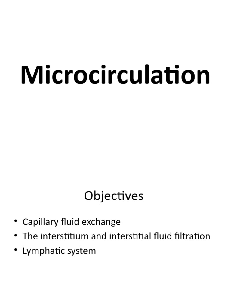 4.microcirculation and Lymphatic System | PDF | Organ (Anatomy ...