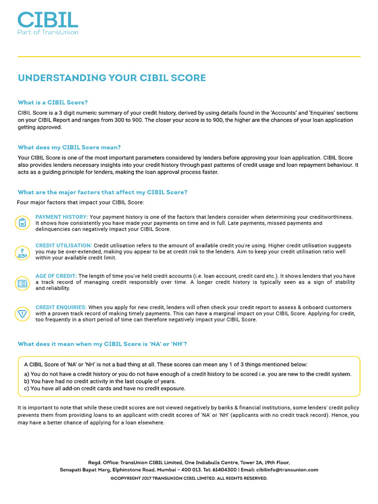 CIBIL Score Insights | PDF | Credit | Finance & Money Management
