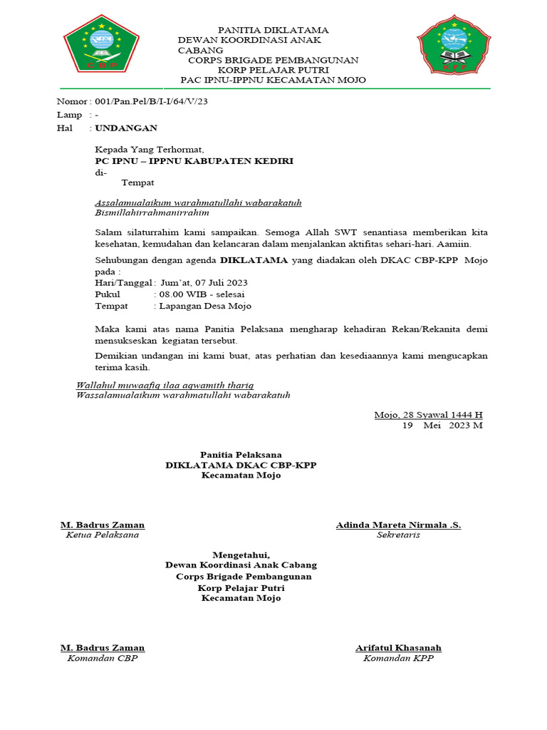 Undangan CBP-KPP | PDF