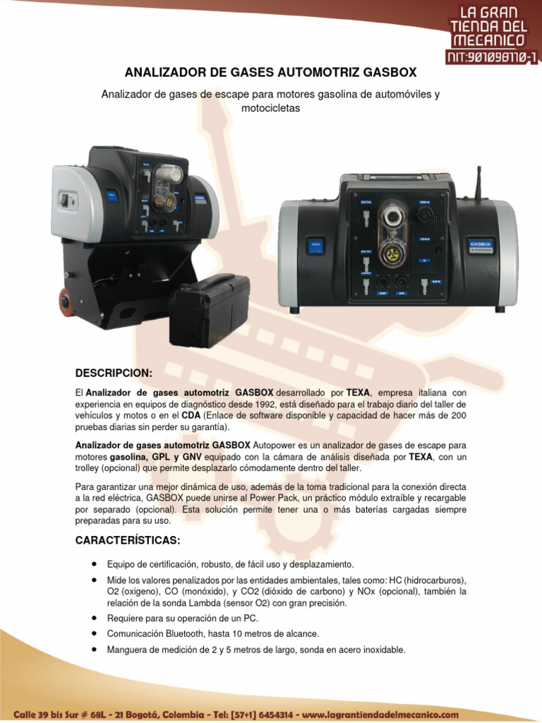 Analizador de Gases Gasbox | PDF | Coche