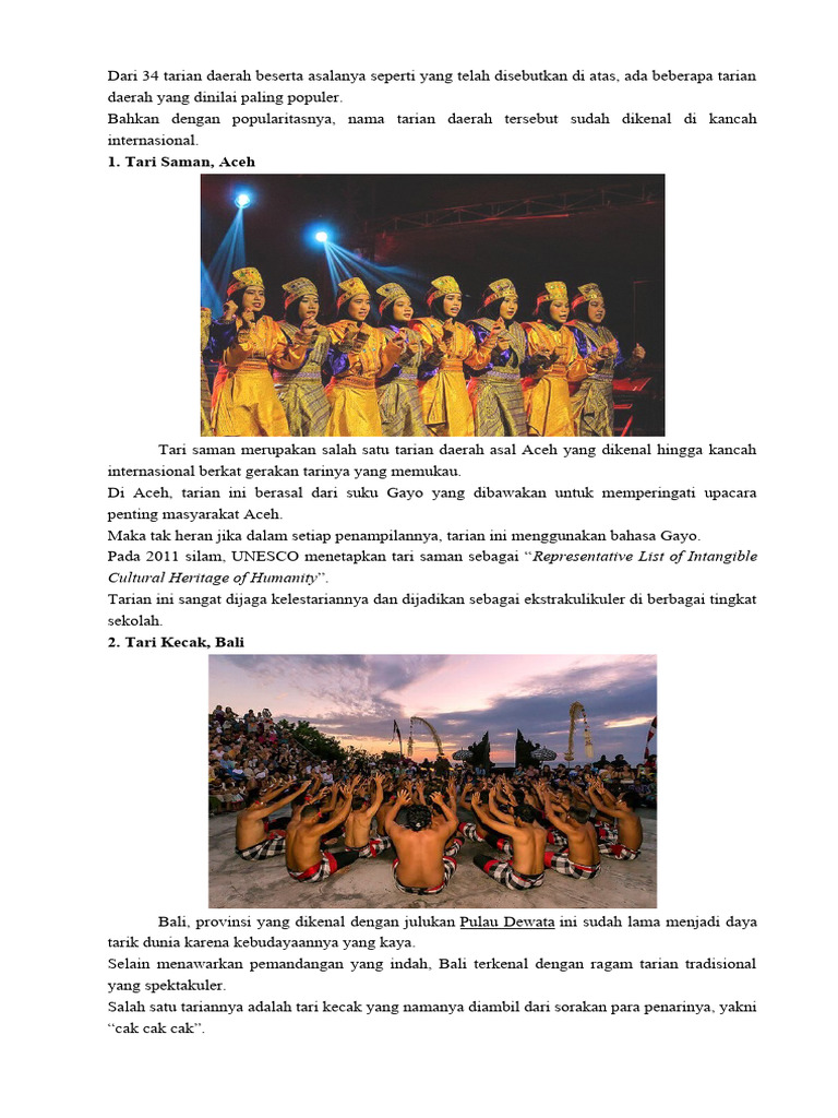 Kliping Tarian Tradisional | PDF | Seni