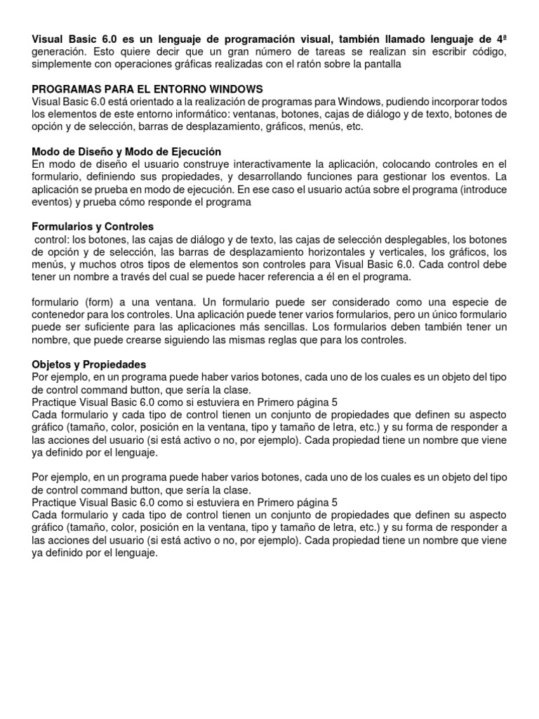 Visual Basic 6.0 2023 | PDF | Ventana (informática) | Programa de ...