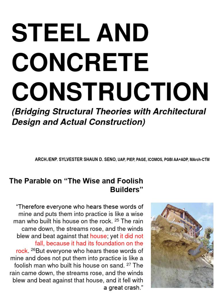 Steel And Design Construction Lecture Pdf Deep Foundation Prestressed Concrete