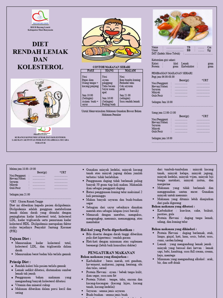 Diet Rendah Kolesterol Dan Lemak | PDF