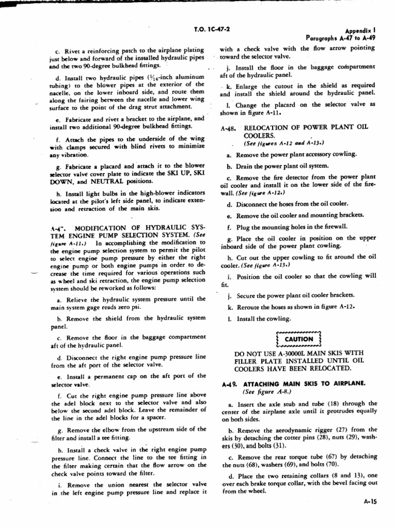 Douglas C-47 C-47A C-47B C-47D C-117 A C-117B Maintenance Instructions ...