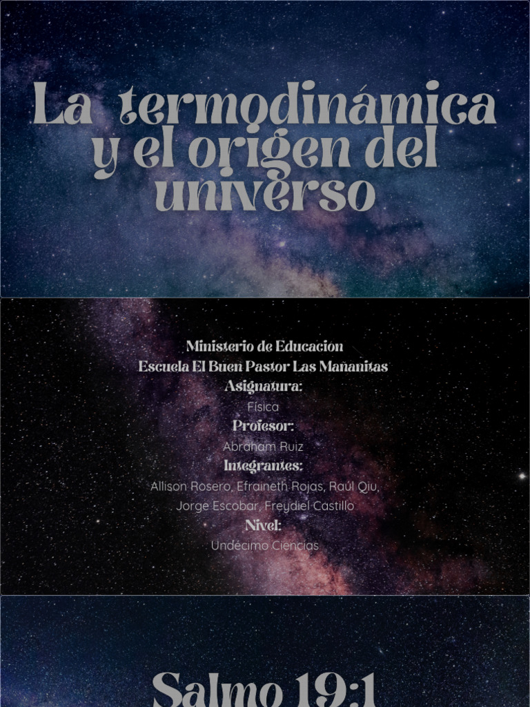 Termodinámica, Origen Del Universo | PDF | Universo | Big Bang