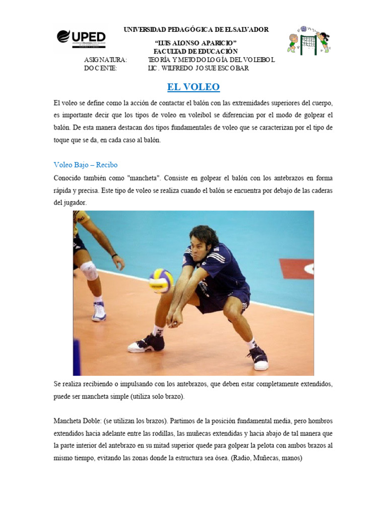 F2. Voleo Bajo y Alto | PDF | Vóleibol
