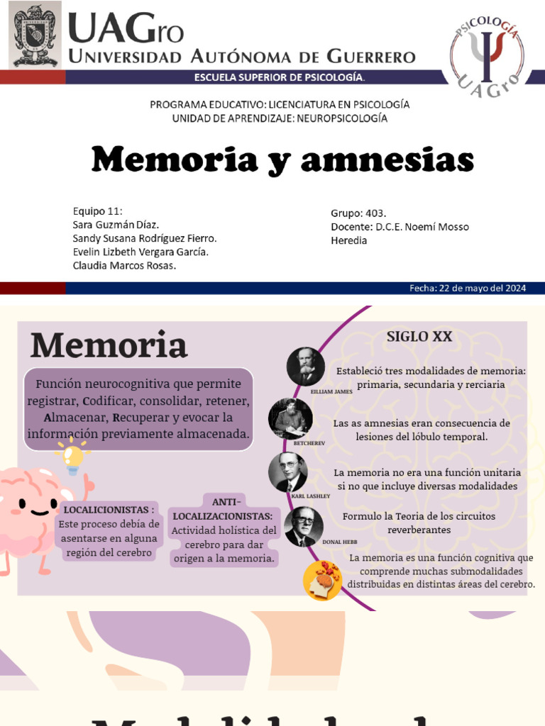 Memoria y Amnesia | PDF | Amnesia | Memoria