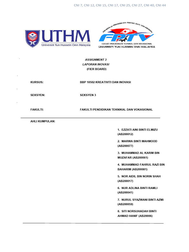 Innovation Report Kump 1 | PDF