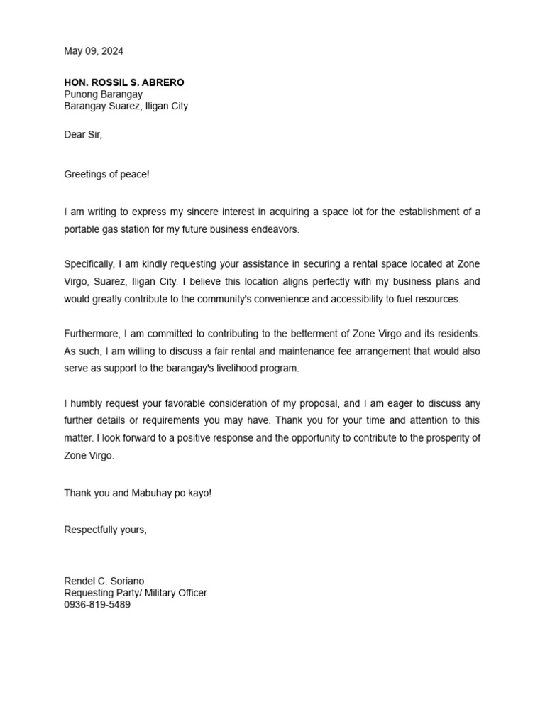 Letter of Request Gas | PDF