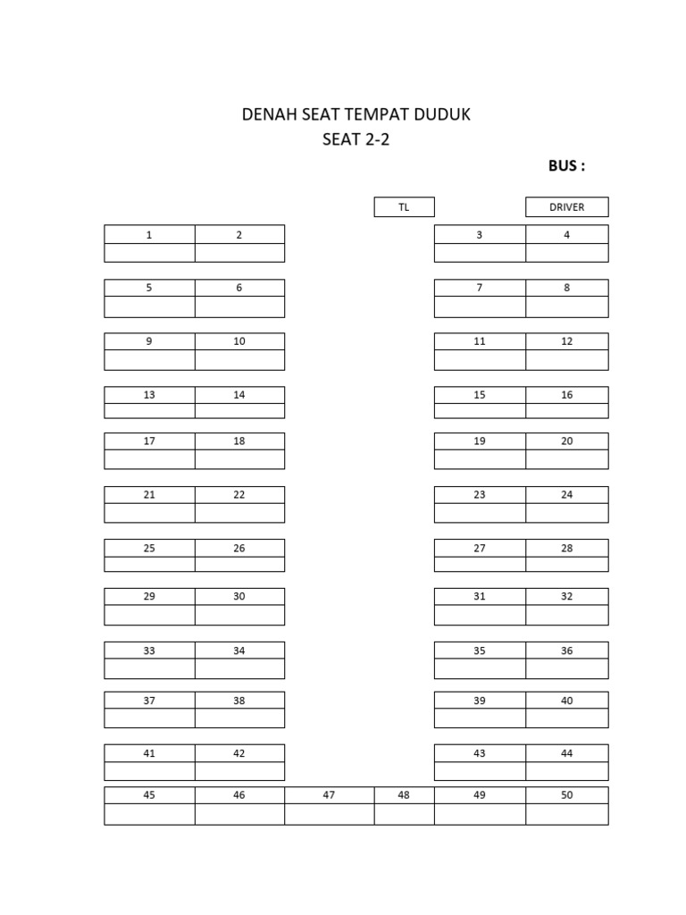 Denah Seat 50 | PDF