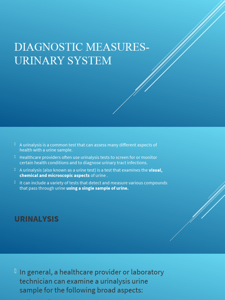 Diagnostic Measures - Urinary System | PDF | Angiography | Urology