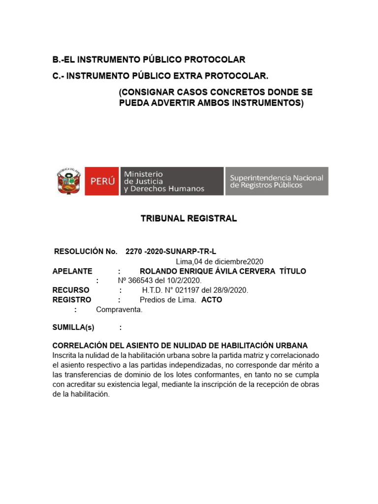 Instrumentos Públicos en Compraventa y Asambleas | PDF
