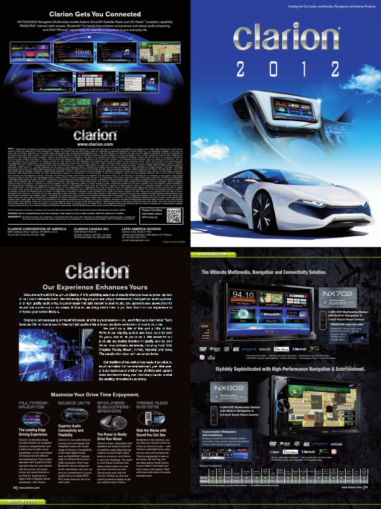 Clarion 2012 ALL-1 | PDF | I Pod | I Phone
