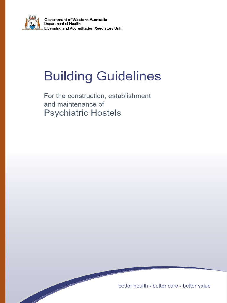 Building Guidelines Psychiatric Hostels | PDF | Mental Disorder ...