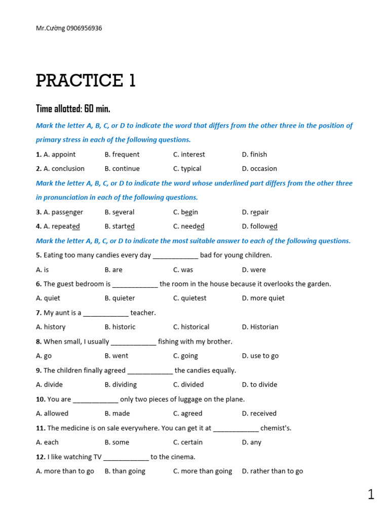 Practice 1 | PDF