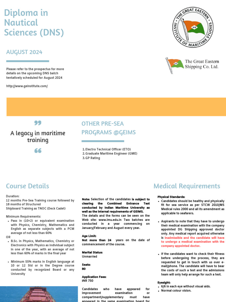 Diploma Nautical Sciences | PDF | University And College Admission