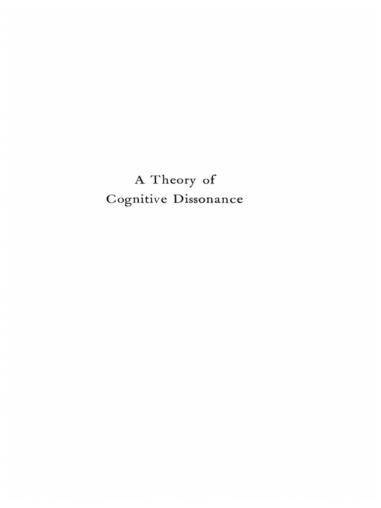 Leon Festinger - A Theory of Cognitive Dissonance-Stanford University ...