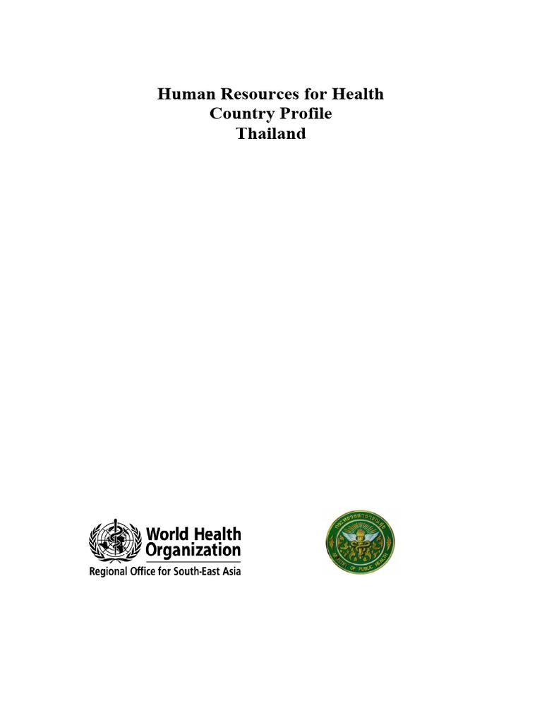 Thailand HRH Country Profile Overview | PDF | Health Human Resources ...