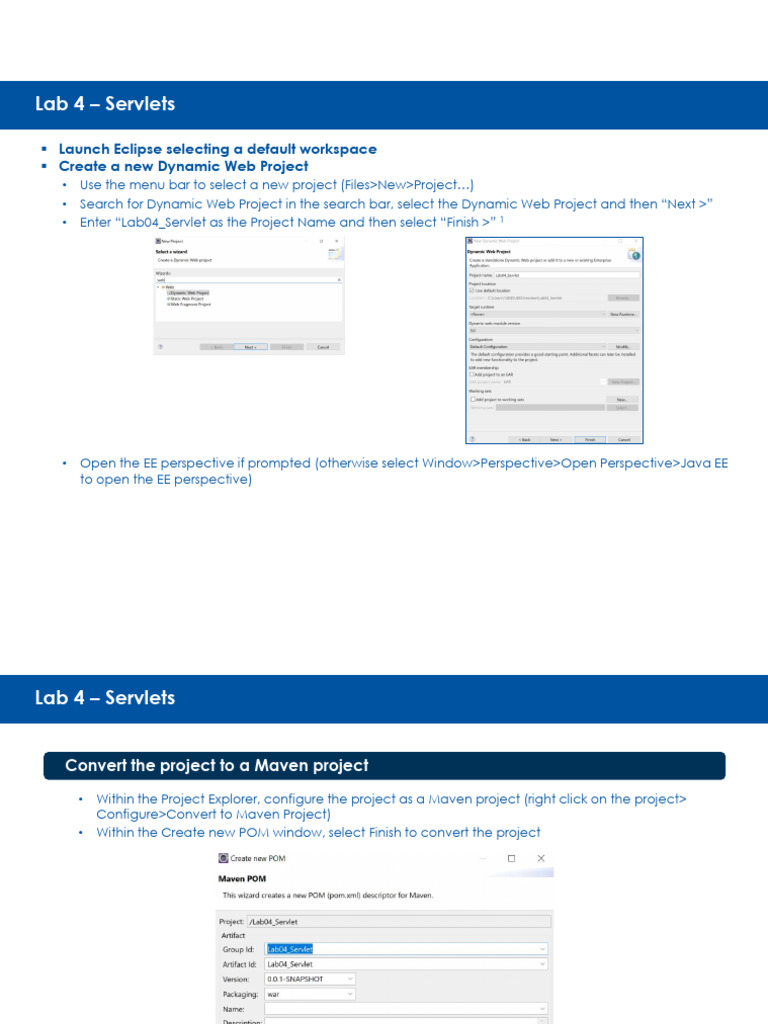 Lab 4 Servlets | PDF | Web Server | Internet & Web