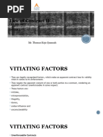Vitiating Factors in Contract Law | PDF | Misrepresentation | Breach Of ...