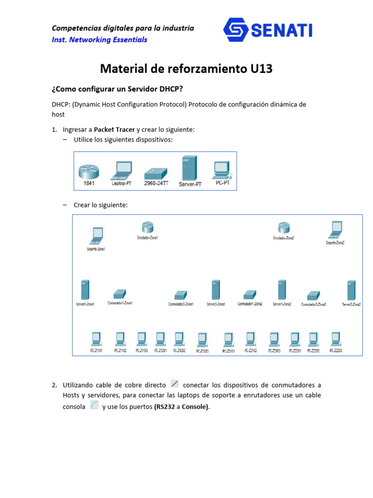 SINU-153 - Material de Reforzamiento U13 | PDF | Dirección IP | Enrutador (Computación)
