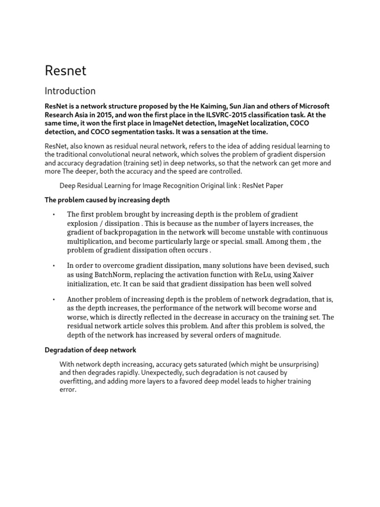 Res Net 50 | PDF | Algorithms | Applied Mathematics