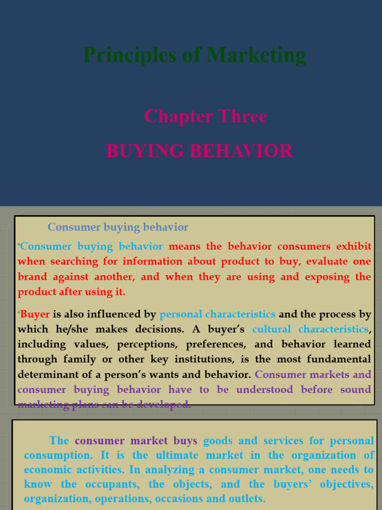 Principle of Marketing | PDF | Behavior | Consumer Behaviour