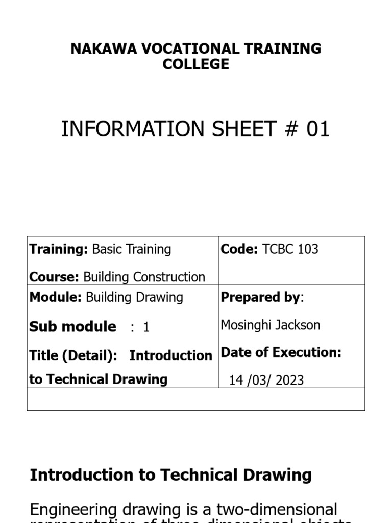 Introduction To Technical Drawing | PDF | Technical Drawing | Drawing