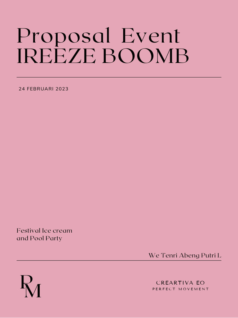 Proposal Event - We Tenri Abeng Putri Luwu | PDF | Griya & Taman