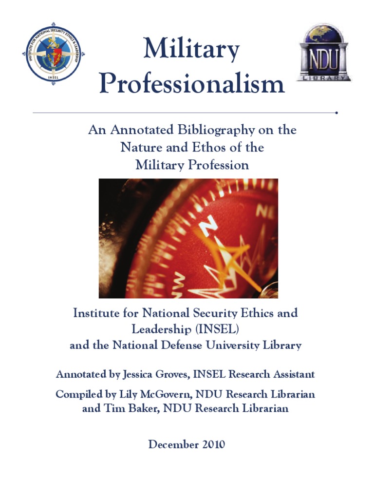 Military Professionalism Bibliography | Civil–Military Relations ...