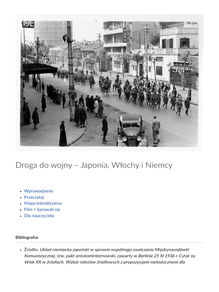 Droga Do Wojny Japonia Wlochy I Niemcy | PDF