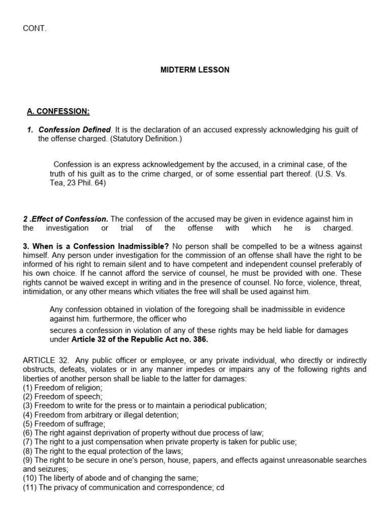 Cdi 6 Case Scenario.. | PDF | Confession (Law) | Evidence (Law)